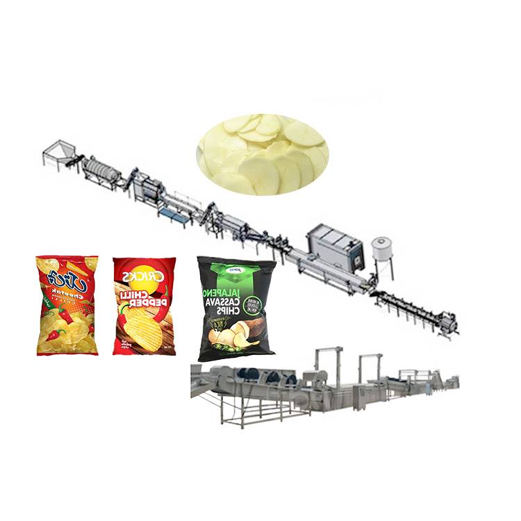 Automatic french fries processing line