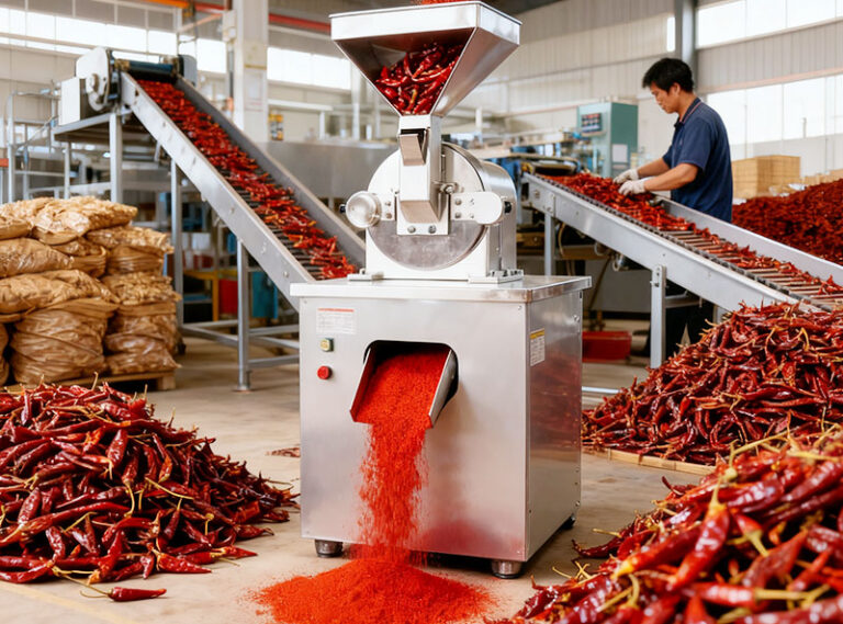 Chili Powder Production Process - Food processing machine
